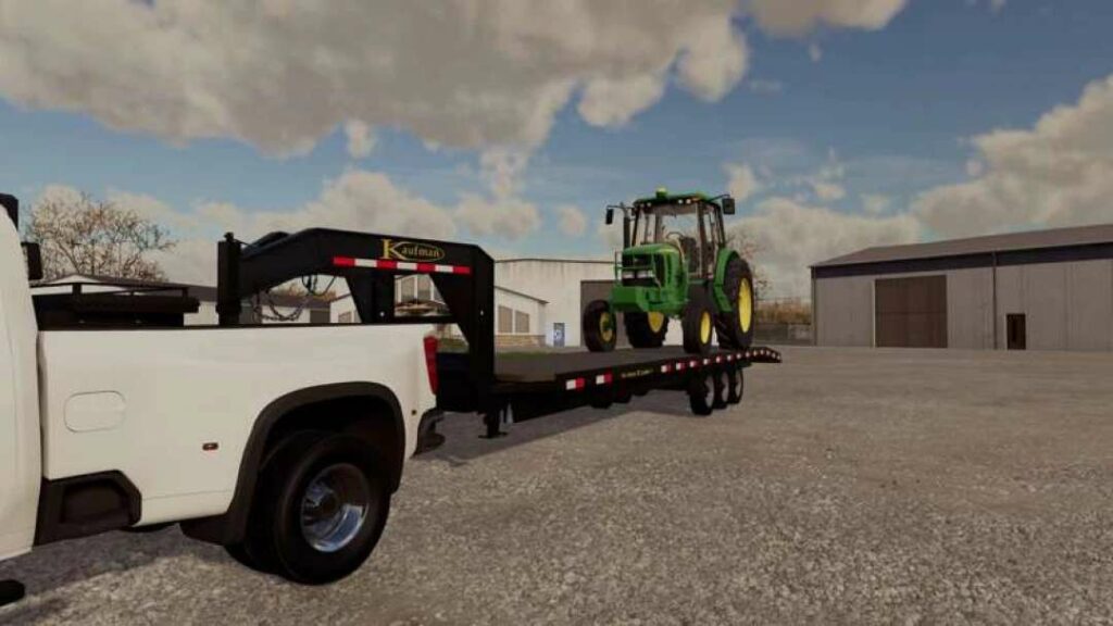 FS22 35 Foot Kaufman Gooseneck v1.0 - FS 22 Trailers Mod Download
