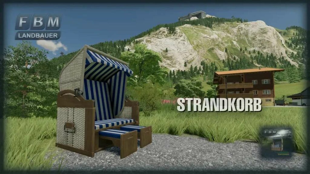FS22 Beach Chair v1 (2) - Farming simulator 19 / 17 / 15 Mod