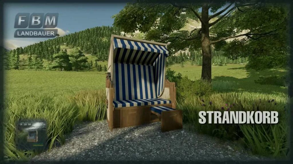FS22 Beach Chair v1.0 - FS 22 Objects Mod Download