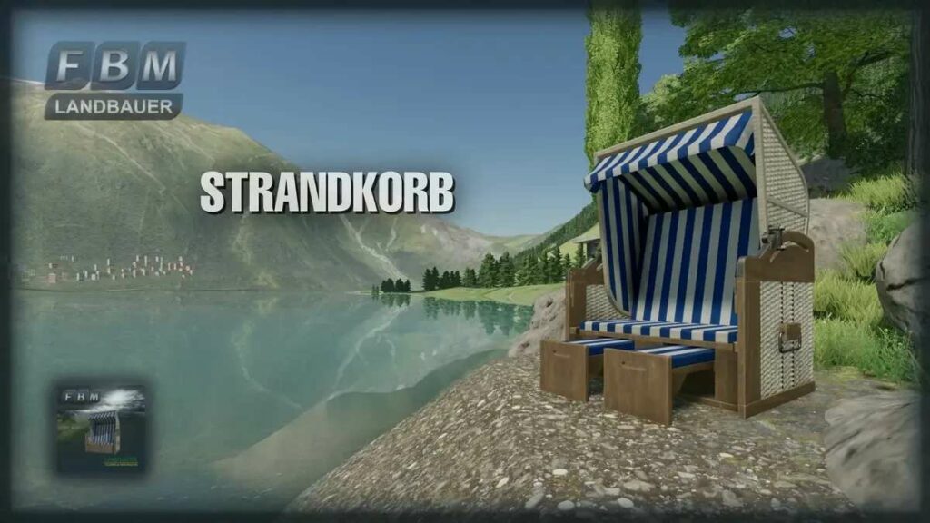 FS22 Beach Chair v1 (6) - Farming simulator 19 / 17 / 15 Mod