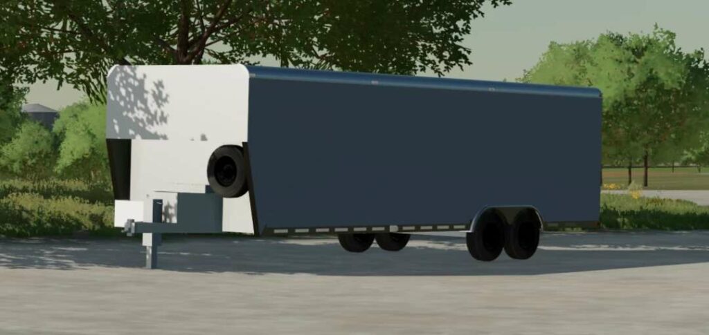 FS22 Enclosed Trailer 30ft v1.0 - FS 22 Trailers Mod Download