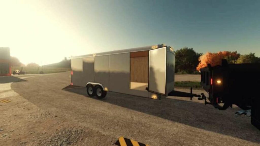 FS22 Enclosed Trailer (Skinnable) v1.0 - FS 22 Trailers Mod Download