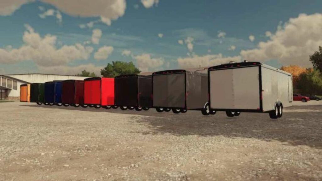 FS22 Enclosed Trailer (Skinnable) v1 (4) - Farming simulator 19 / 17 ...