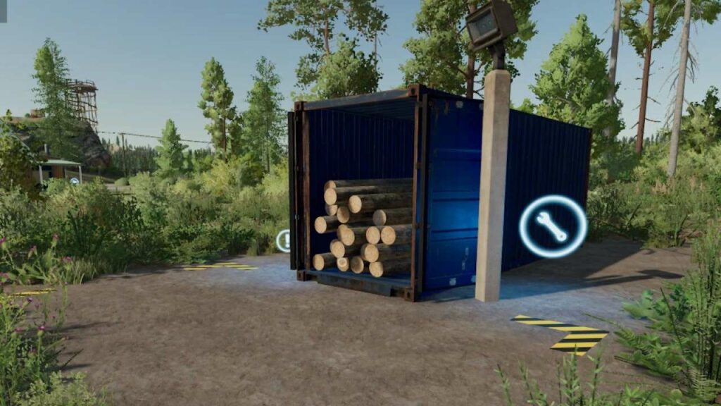 FS22 Wood Shipping Container v1.0 - FS 22 Objects Mod Download