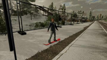 FS22 Snowboard v1 (4) - Farming simulator 19 / 17 / 15 Mod