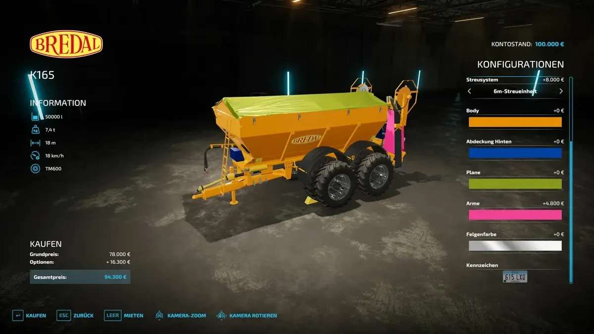 FS22 Bredal K165 By Zladdi76 v1 (3) - Farming simulator 19 / 17 / 15 Mod