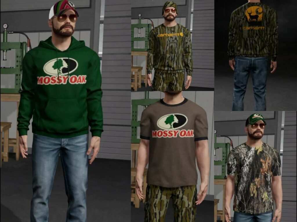 FS22 Camo themed clothing pack v1.0 - FS 22 Other Mod Download