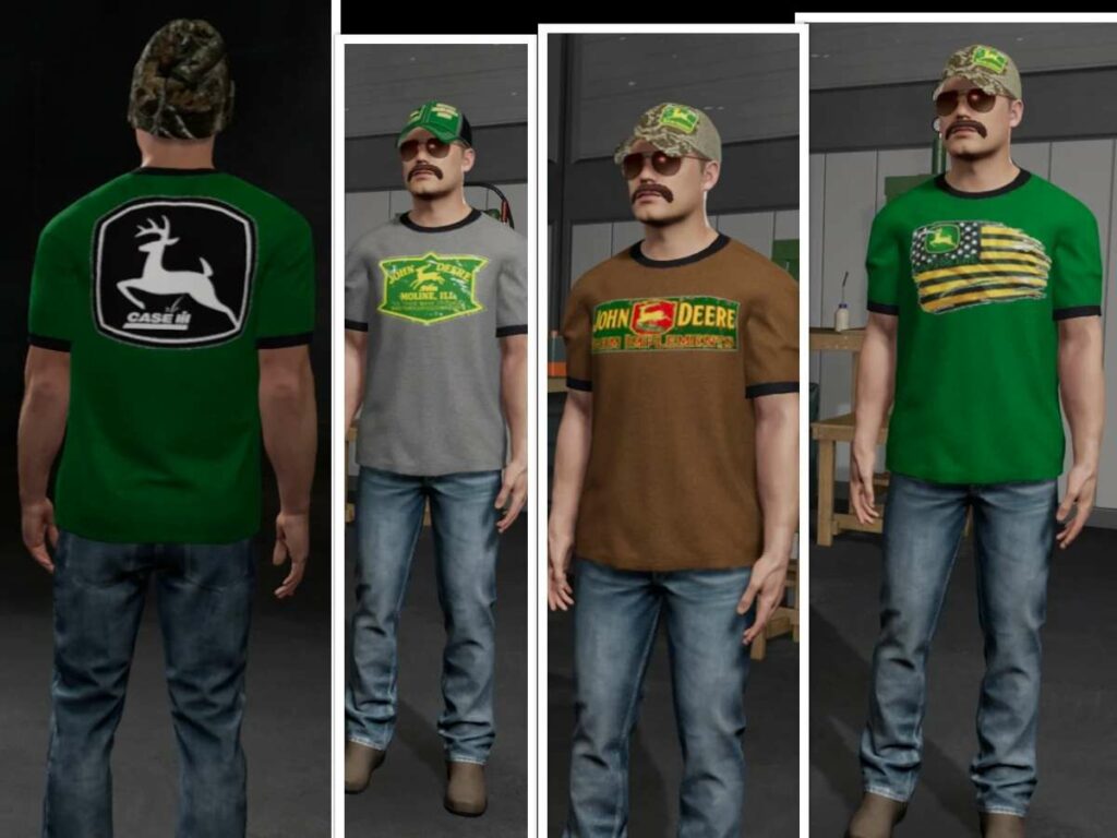 FS22 John Deere themed clothing pack v1.0 (1) - Farming simulator 19 ...