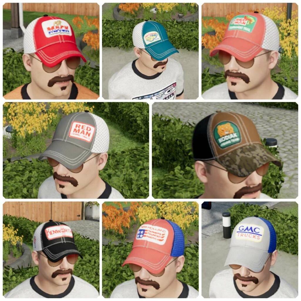 FS22 Vintage Style Ball Caps v1 (2) - Farming simulator 19 / 17 / 15 Mod