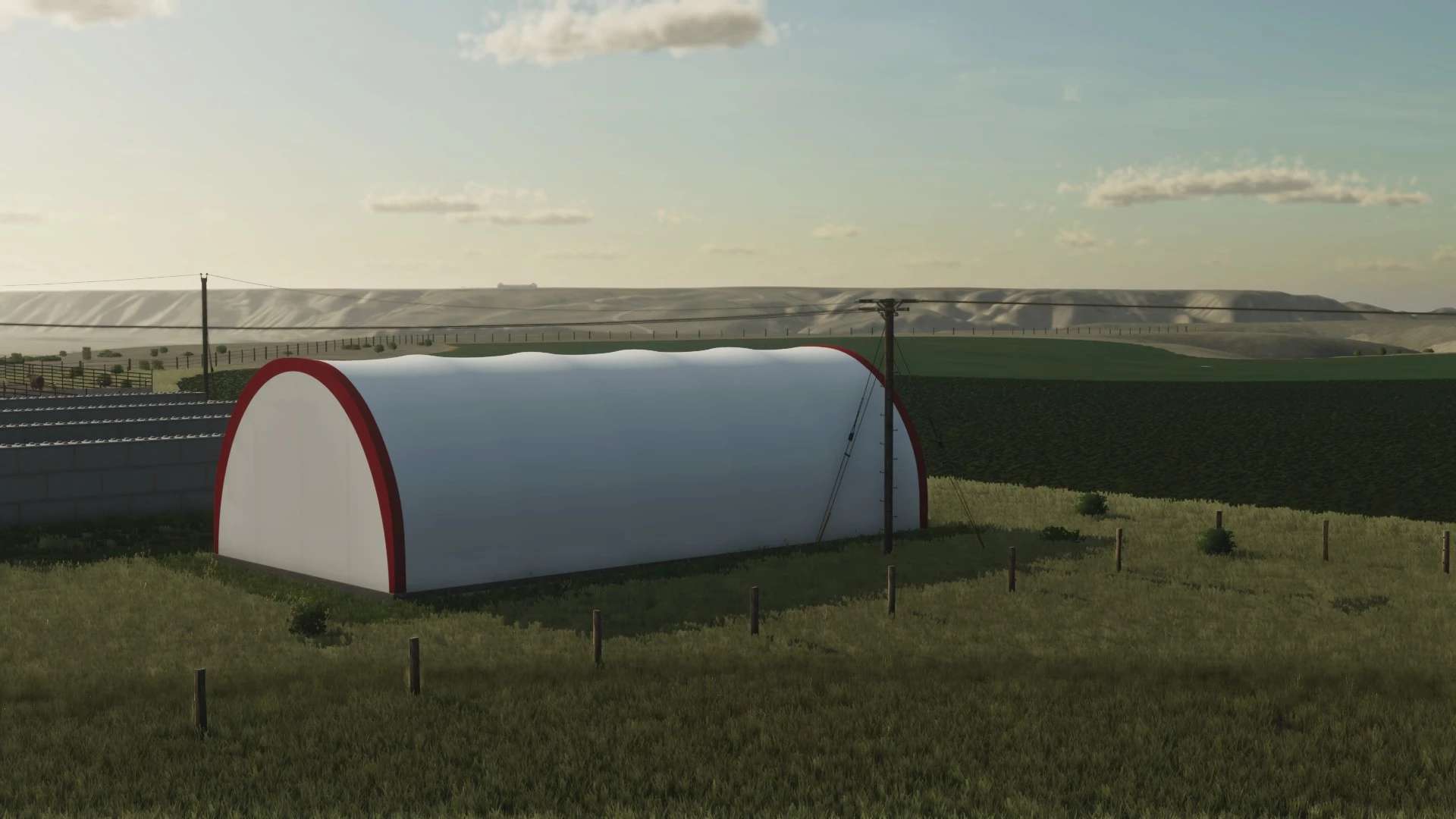 FS22 25×50 Hoop Barn v1.0 - FS 22 Objects Mod Download