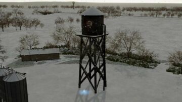 FS22 American Water Tower v1.0 (2) - Farming simulator 19 / 17 / 15 Mod