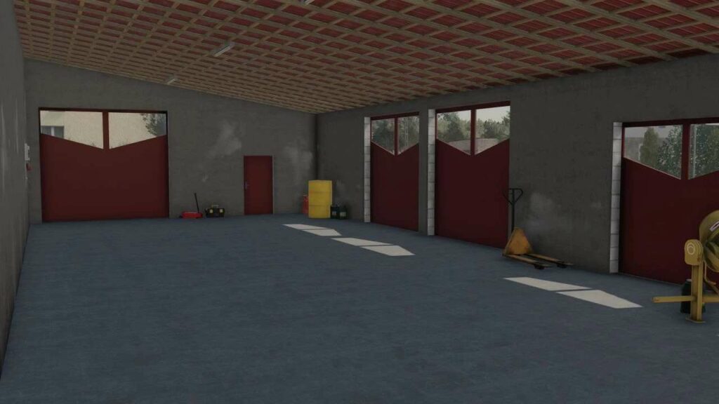 FS22 Concrete Block Garage v1 (3) - Farming simulator 19 / 17 / 15 Mod
