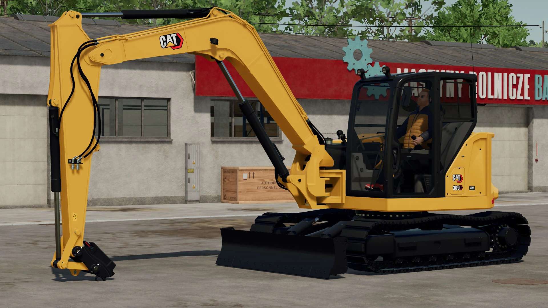cat-309-cr-mini-excavator-v1.0-fs22-1 - Farming simulator 19 / 17 / 15 Mod
