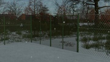 FS22 Chain Link Fence With Gate v1 (1) - Farming simulator 19 / 17 / 15 Mod