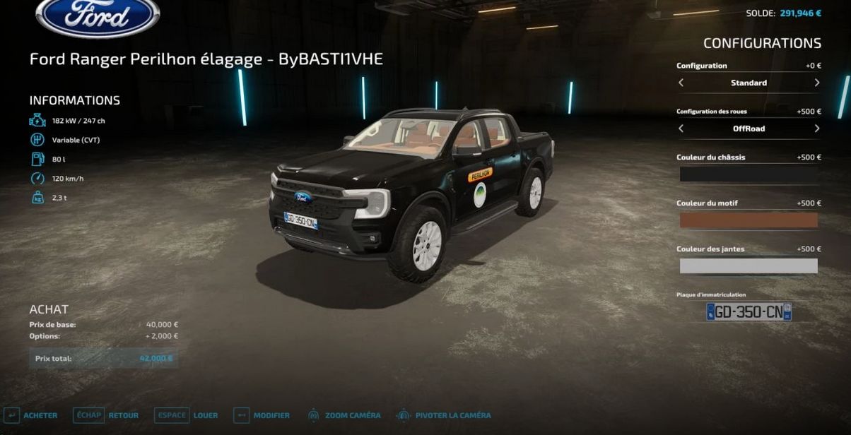 FS22 Ford Ranger Wild Trak 2023 Perilhon Élagage v1 (4) - Farming ...
