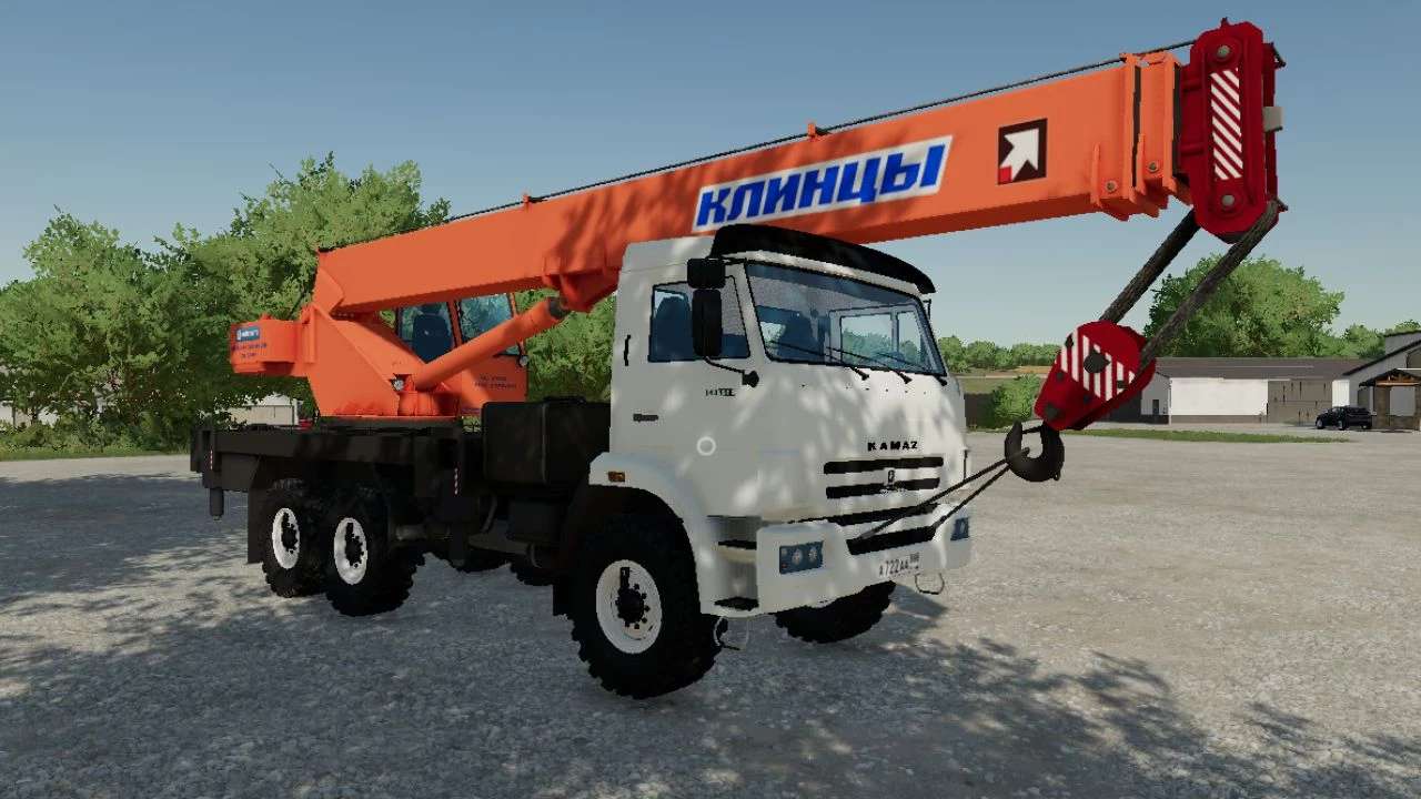 FS22 Kamaz crane Klincy 6×6 v2.0 - FS 22 Trucks Mod Download