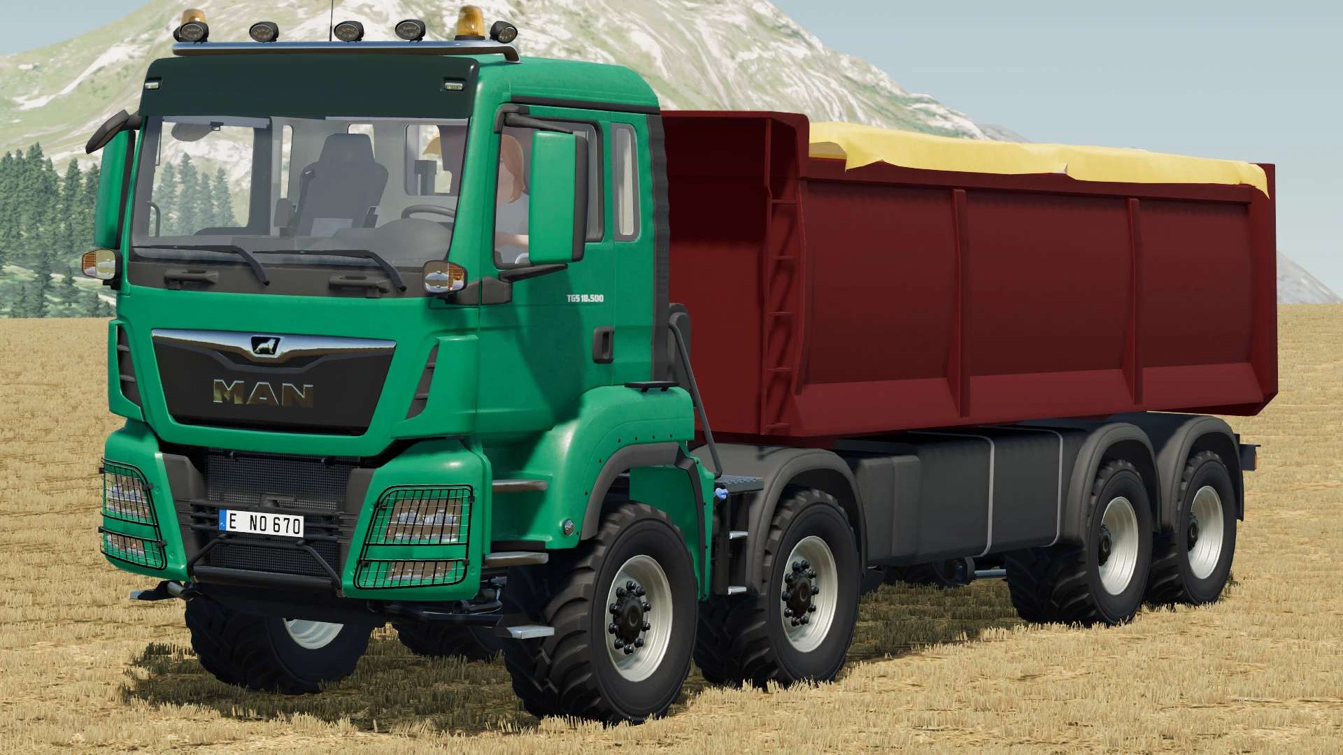 FS22 MAN TGS 18.500 8×8 Kipper Truck v1.0 - FS 22 Trucks Mod Download