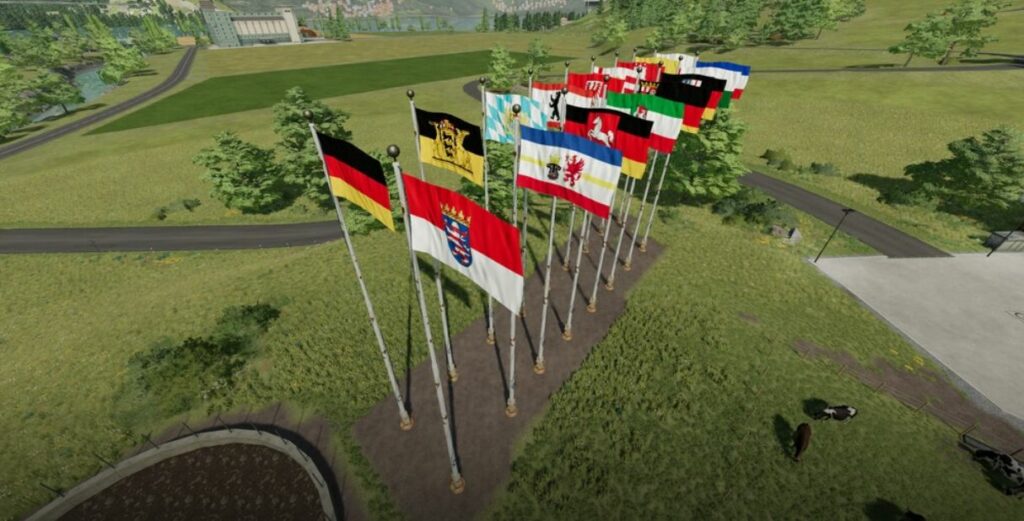 FS22 Flags Of German Federal States v1.0 - FS 22 Objects Mod Download