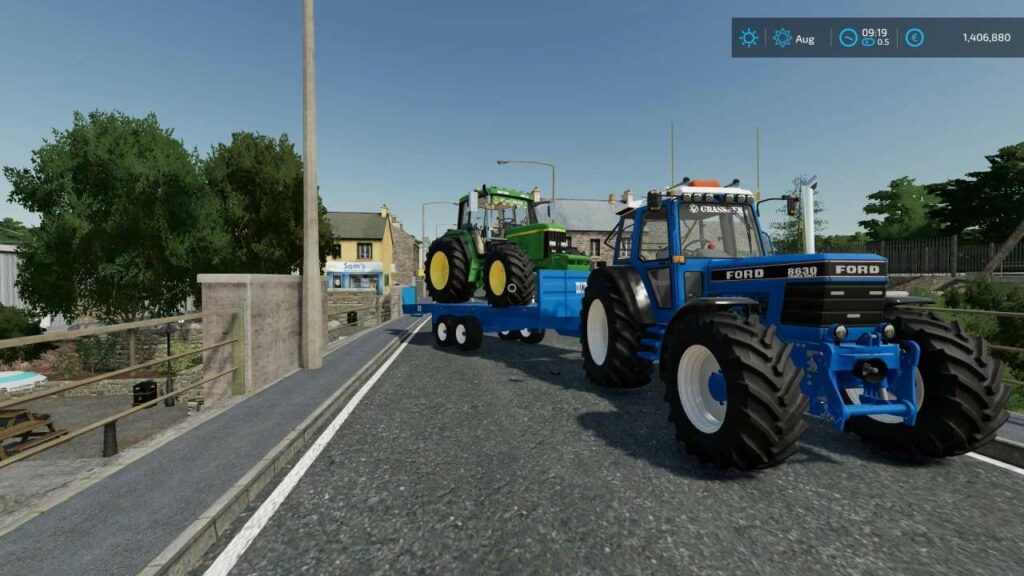 FS22 Kane lowloader bale trailer V1.0 - FS 22 Trailers Mod Download