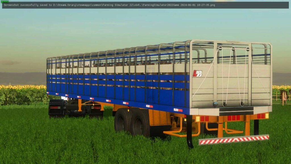 FS22 Livestock Cage 2 Axles v1.0 - FS 22 Trailers Mod Download