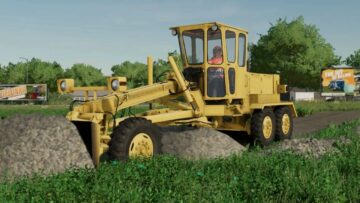 FS22 Motor grader DZ-143 v2.0 - Farming simulator 19 / 17 / 15 Mod