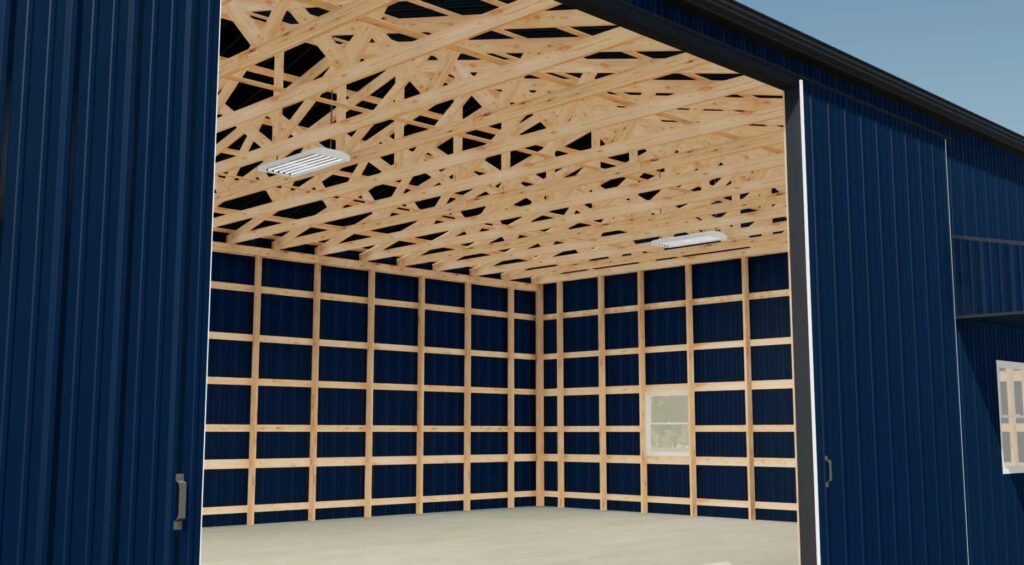 FS22 40×60 Shed with Porch v1.0 - FS 22 Objects Mod Download