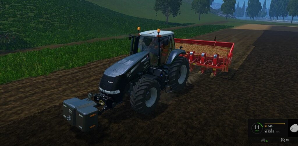 FS15 CASE IH MAGNUM 290CVX 4WD TUZ NEW TUNING BLACK LINE EDITION V1.4 ...