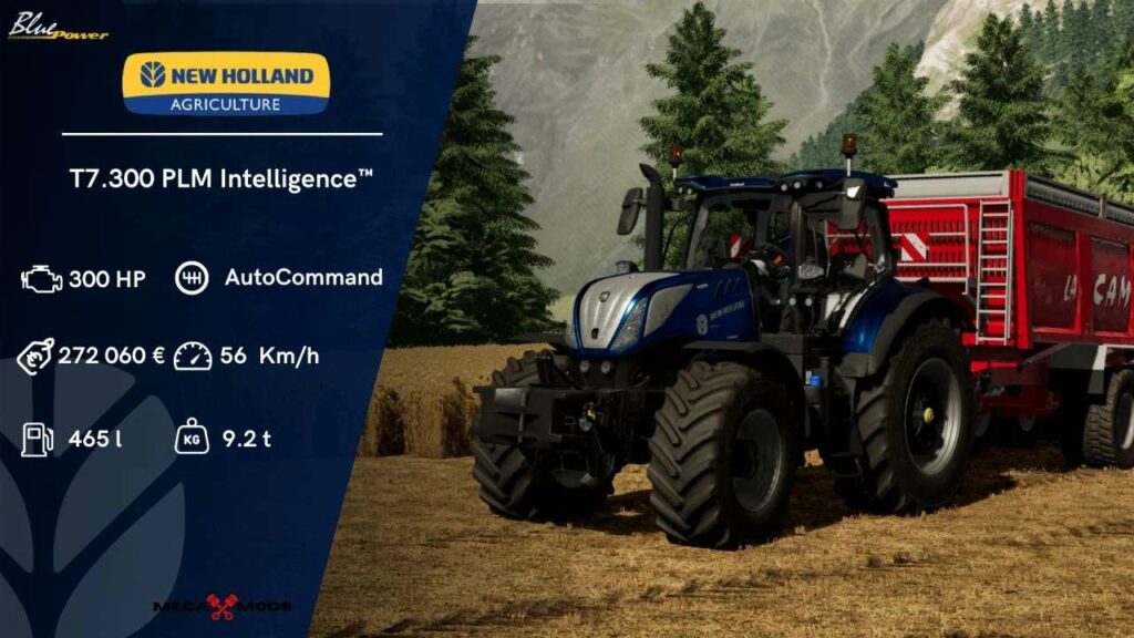 FS22 New Holland T7 LWB PLMi V1.0.0.1 - FS 22 Tractors Mod Download