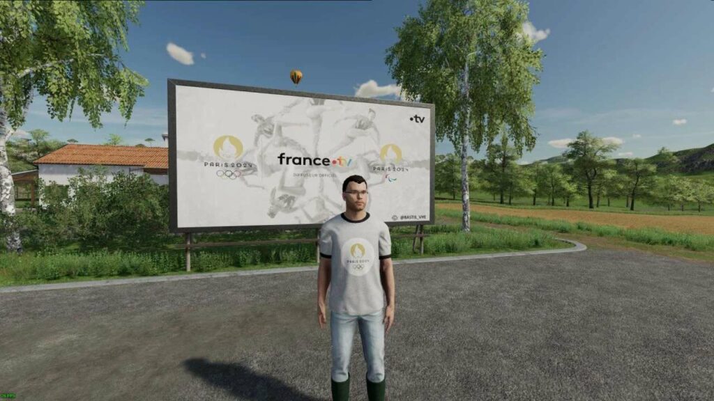 FS22 T-shirt – J.O Paris 2024 v1.0 - FS 22 Objects Mod Download
