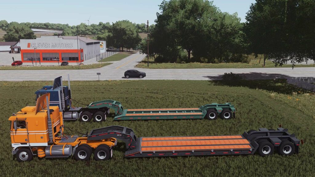 FS22 2-axle Lowboy V2 (1) - Farming simulator 19 / 17 / 15 Mod