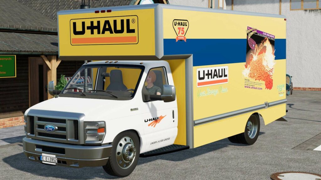 FS22 2016 Ford E450 Cargo Truck v1.0 - FS 22 Vehicles Mod Download
