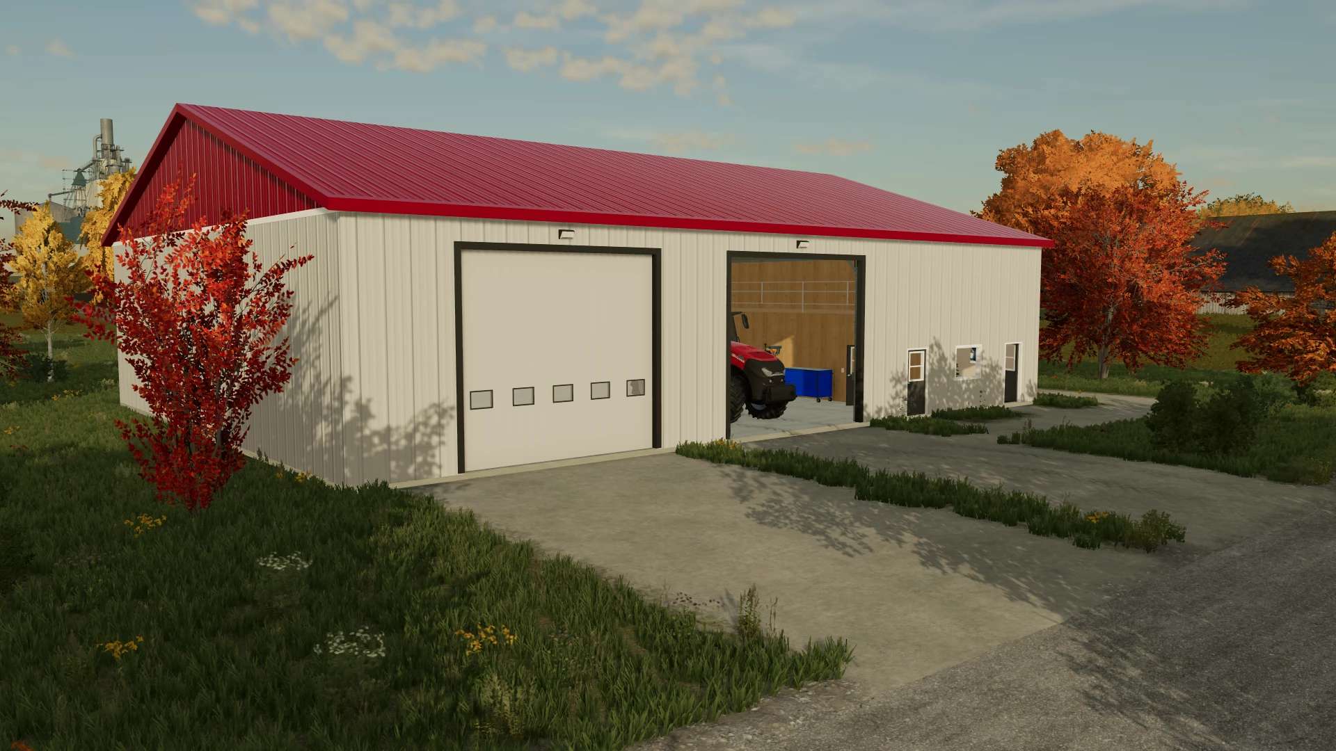 FS22 Garage Red 70×90 v1.0 - FS 22 Objects Mod Download