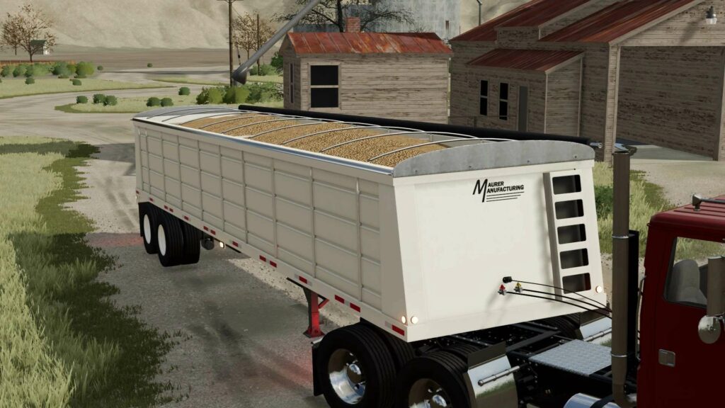FS22 Maurer 40ft Grain Hopper v1.0 - FS 22 Trailers Mod Download