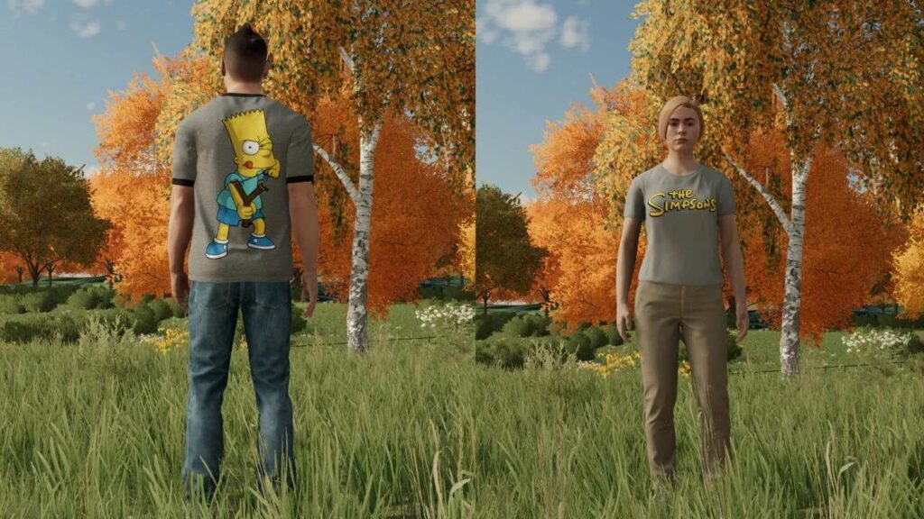 FS22 Simpsons clothes pack v1 (1) - Farming simulator 19 / 17 / 15 Mod