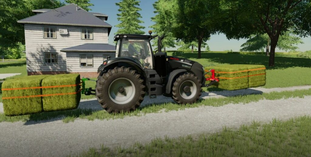 FS22 Gooseneck Hitch Adapter With Bale Spikes v1 (4) - Farming ...
