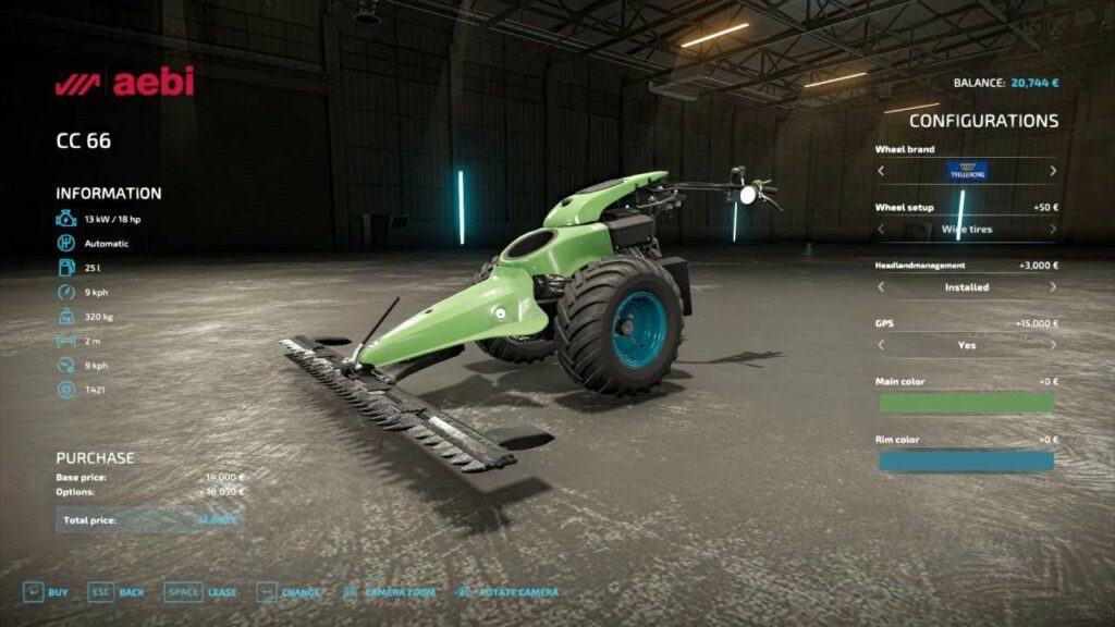 FS22 Aebi CC 66 v1.0 - FS 22 Implements & Tools Mod Download