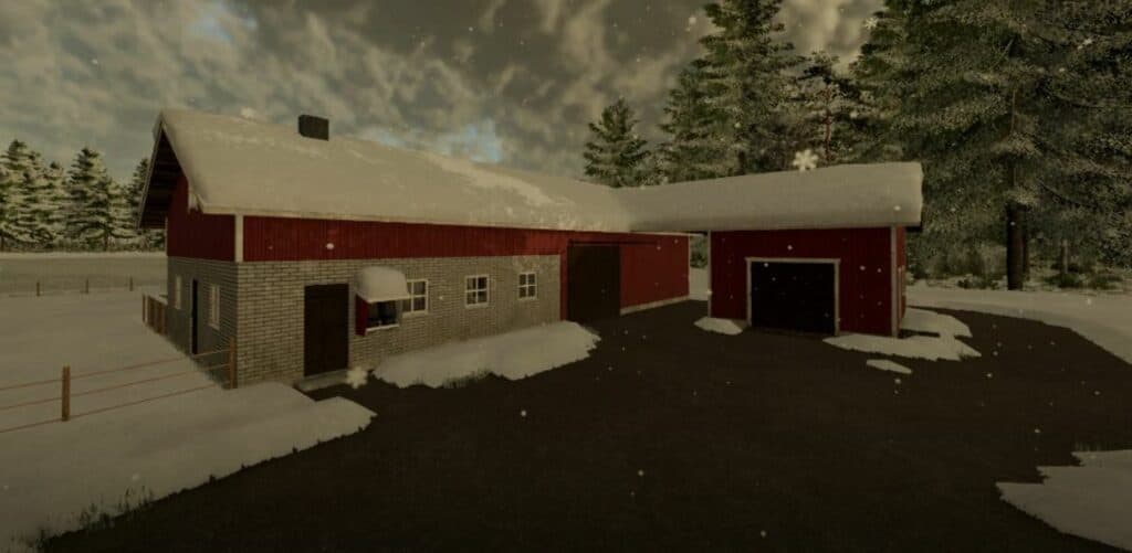 FS22 Old Brick Cow Barns v1 (6) - Farming simulator 19 / 17 / 15 Mod