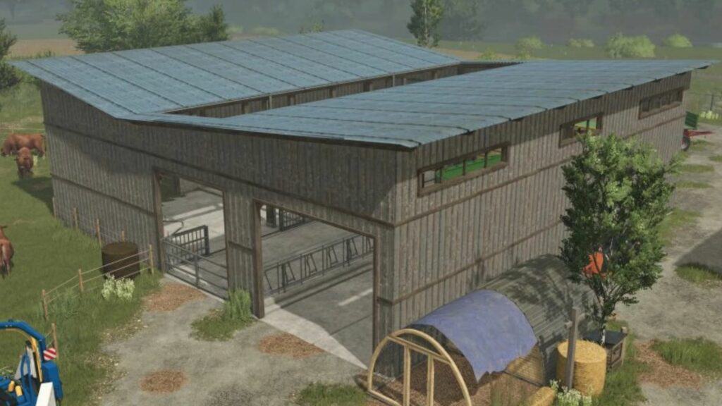 FS25 Barn with pasture v1.0.0 (2) - Farming simulator 19 / 17 / 15 Mod