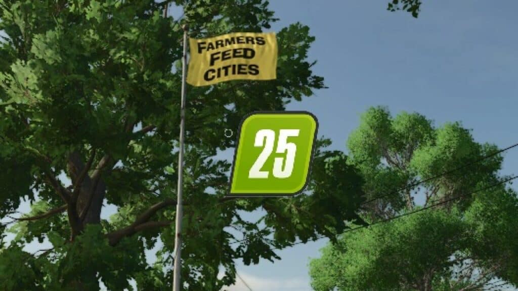 FS25 Farmer Feed Cities Flag v1.0 - FS 25 Objects Mod Download