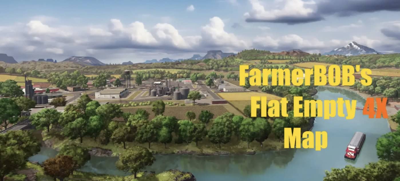 FS25 FarmerB0B’s Empty Flat Map 4X V1.0 - FS 25 Other Mod Download