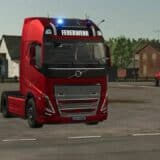 FS25 Volvo fire department Truck v1.0 - FS 25 Trucks Mod Download