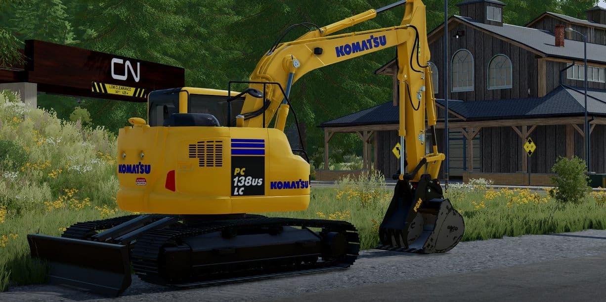 FS22 Komatsu PC138USLC-11 v1.0 - FS 22 Forklifts / Excavators Mod Download