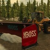 FS25 Boss Snow Plow v1.0 - FS 25 Implements & Tools Mod Download