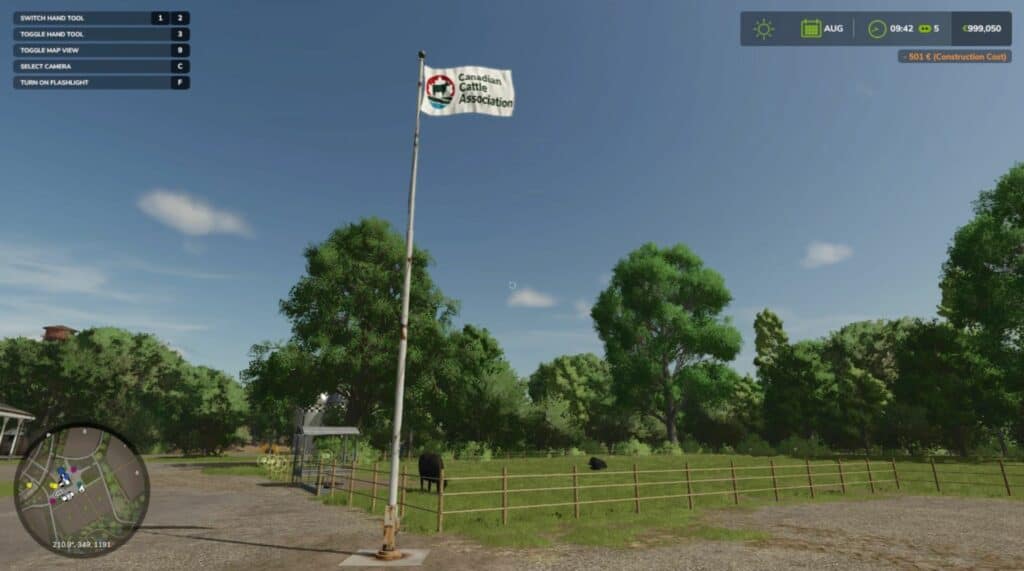 FS25 Canadian Cattle Association Flag v1.0 - FS 25 Objects Mod Download