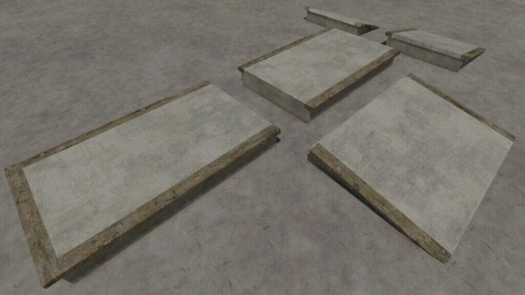 FS25 Concrete ramps and platforms Pack v1.0 - FS 25 Objects Mod Download