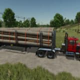 FS25 Fliegl Timber Runner Autoload Wood v1.0 - FS 25 Trailers Mod Download