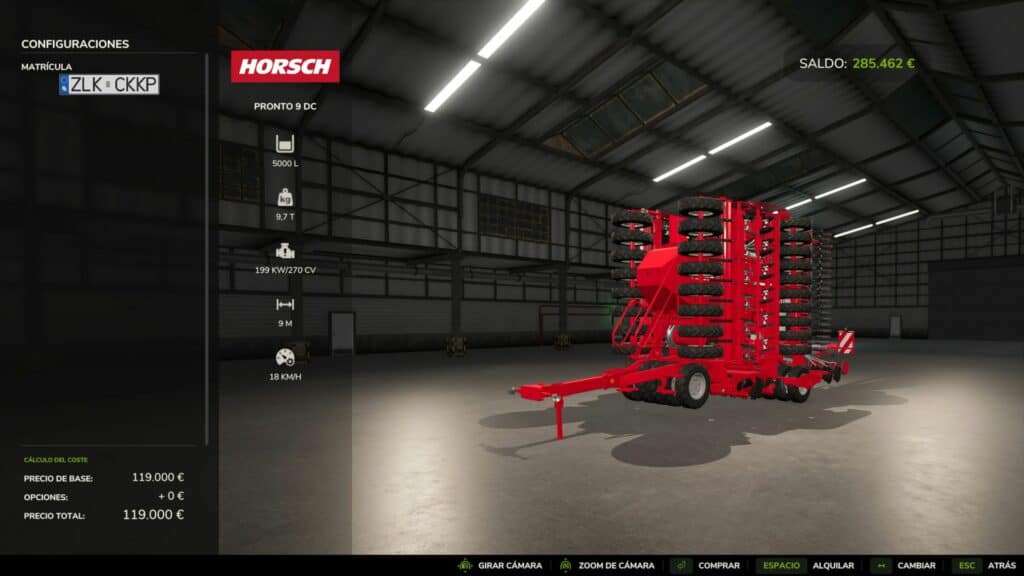 FS25 Horsch Pronto 9 DC v1.0 - FS 25 Implements & Tools Mod Download