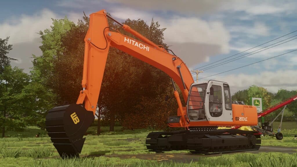FS25 John Deere 200LC/Hitachi EX200LC-5 v1.0 - FS 25 Forklifts / Excavators Mod Download