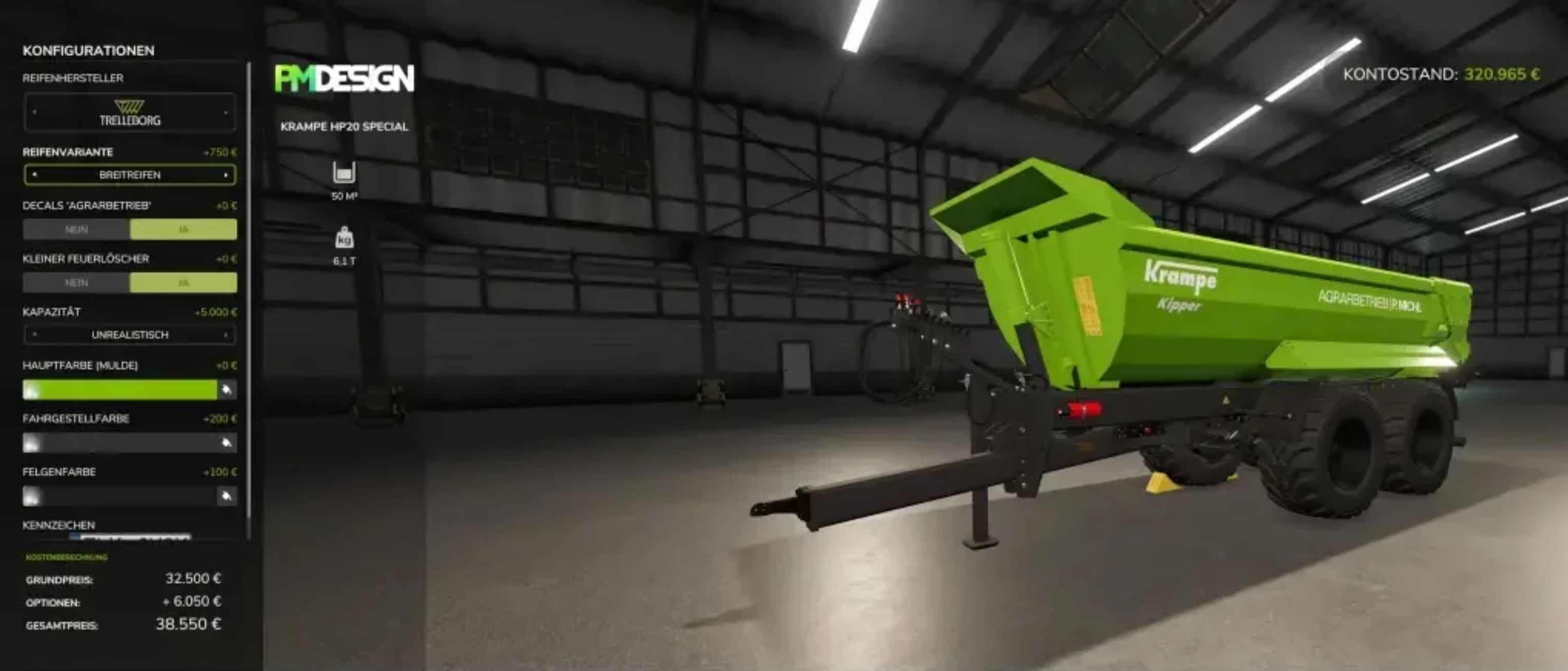 FS25 Krampe HP20 Individual v1.0.2.1 - FS 25 Trailers Mod Download