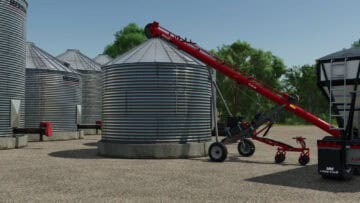 FS25 Meridian Grain Bin Pack v1 (4) - Farming simulator 19 / 17 / 15 Mod